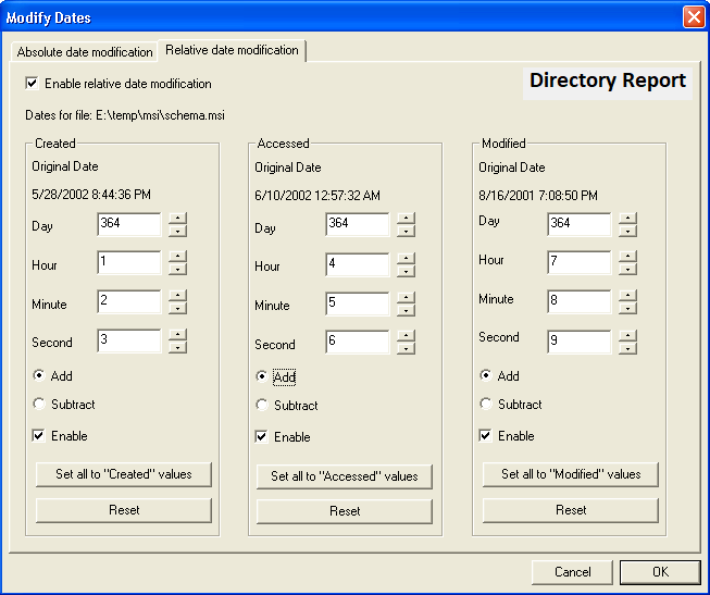 Change File Date Screen Shot